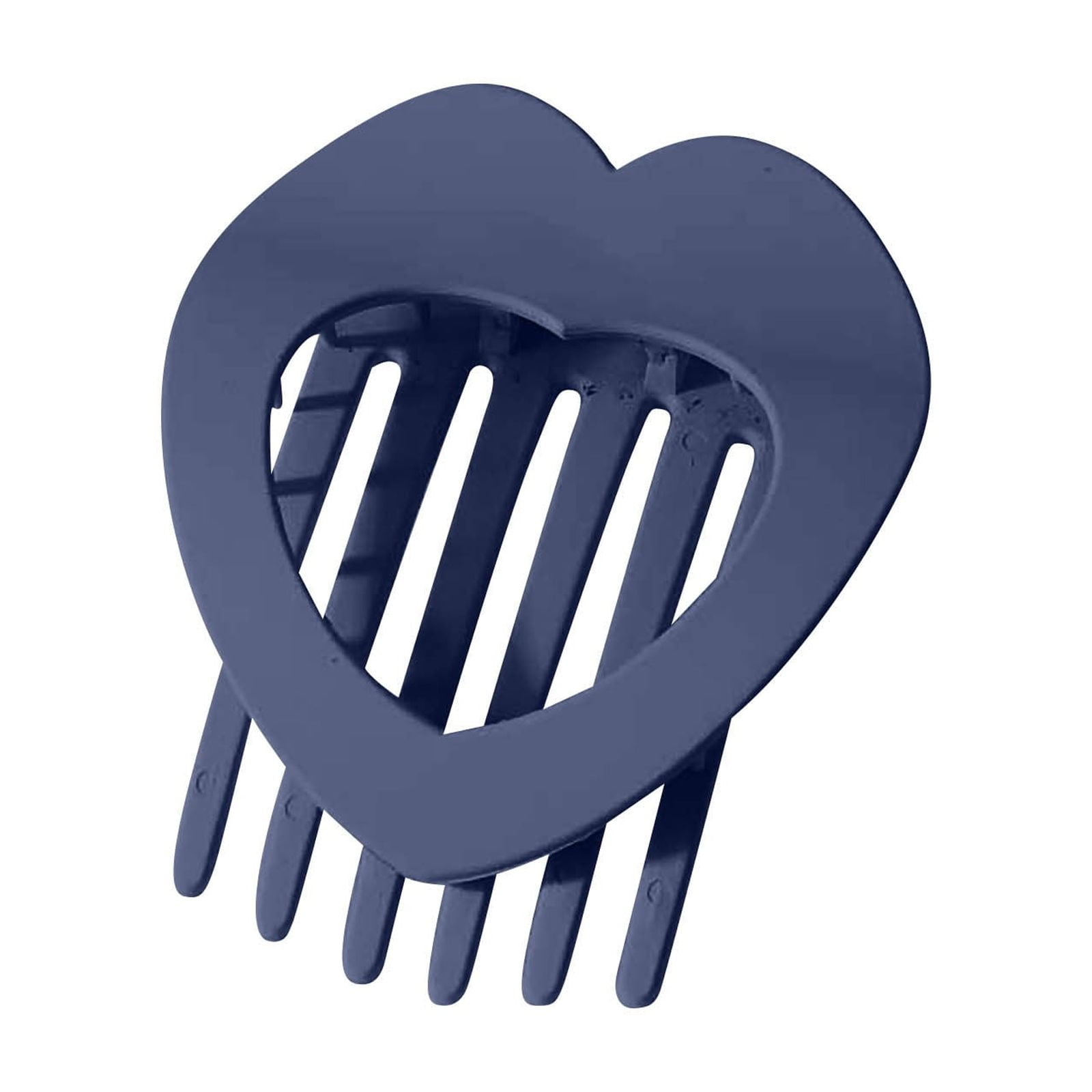 Matte Color PC Flat Grip Clip Heart-shaped Hair Clip Duckbilled Clip ...