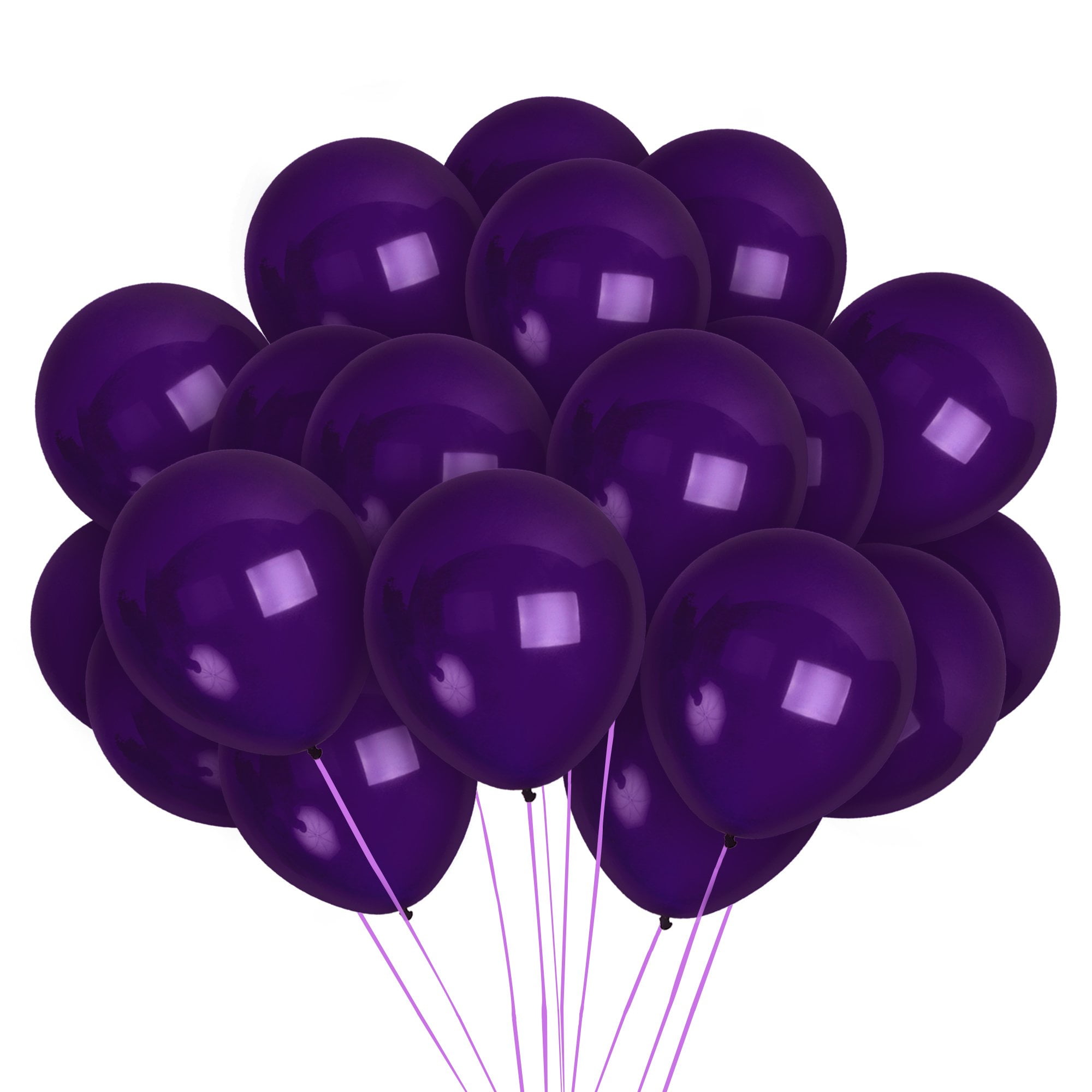 Matte Dark Purple Balloons - 12 Inch Latex Balloons - 100 Pack ...