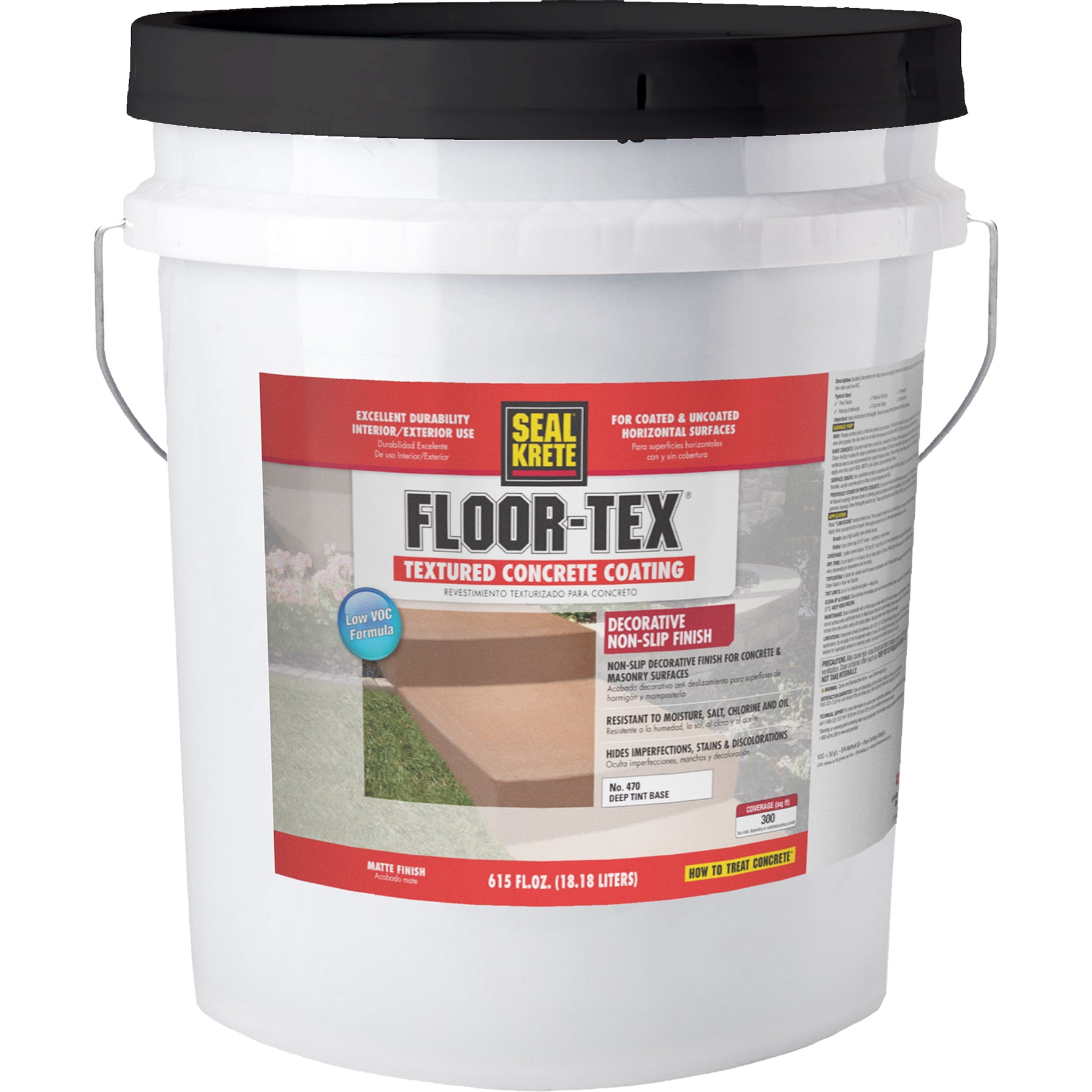 Matte Deep Tint Base, Seal-Krete Floor-Tex Non-Slip Textured Concrete ...