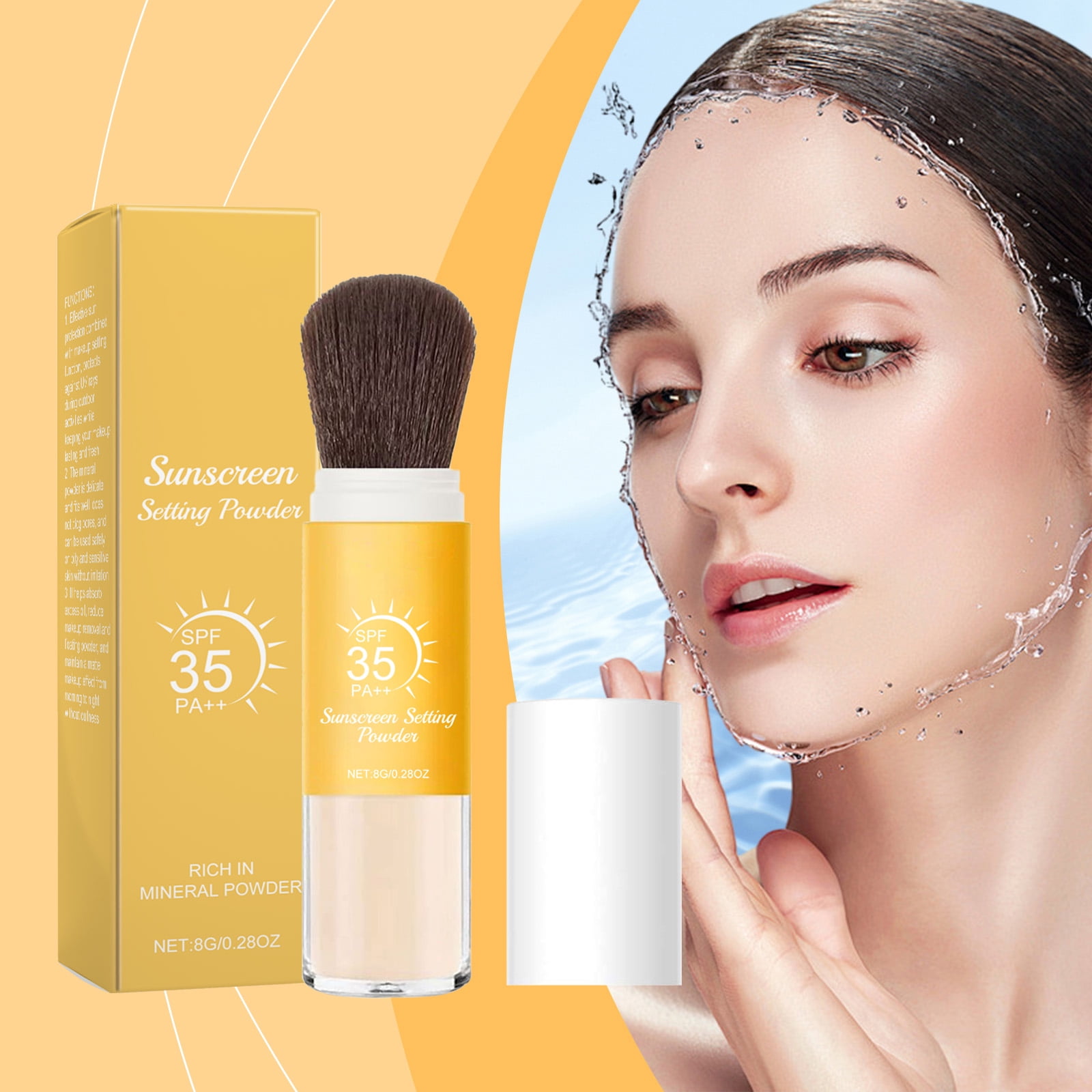 Matte Finish Setting Powder 0.28OZ - Mineral Sunscreen with 12H Oil ...