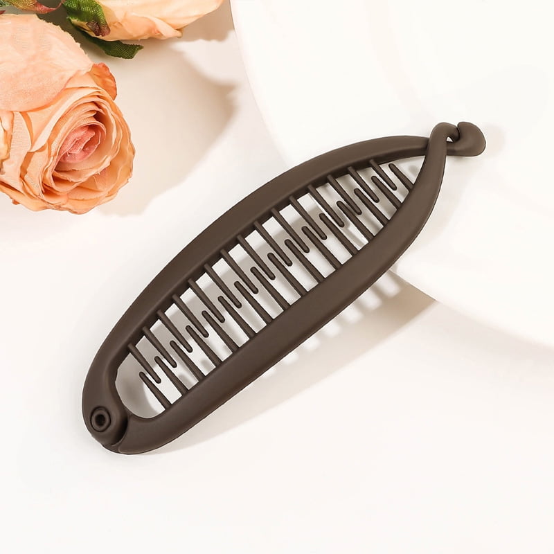 Matte Fish Shape hair Claw Solid ColorClaw Clips Hairpin Ponytail ...