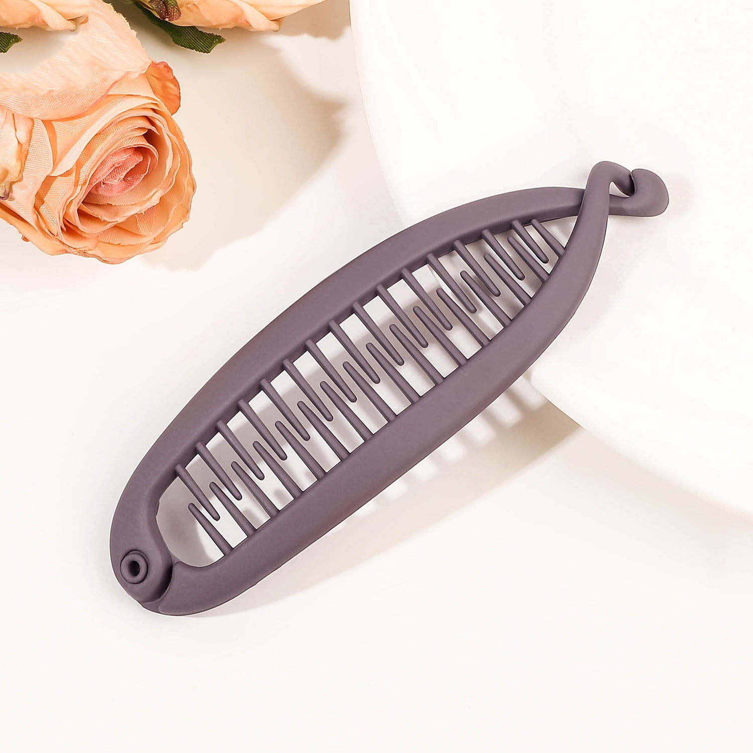 Matte Fish Shaped Hairpin Ponytail Banana Hair Clip Headband For Women ...