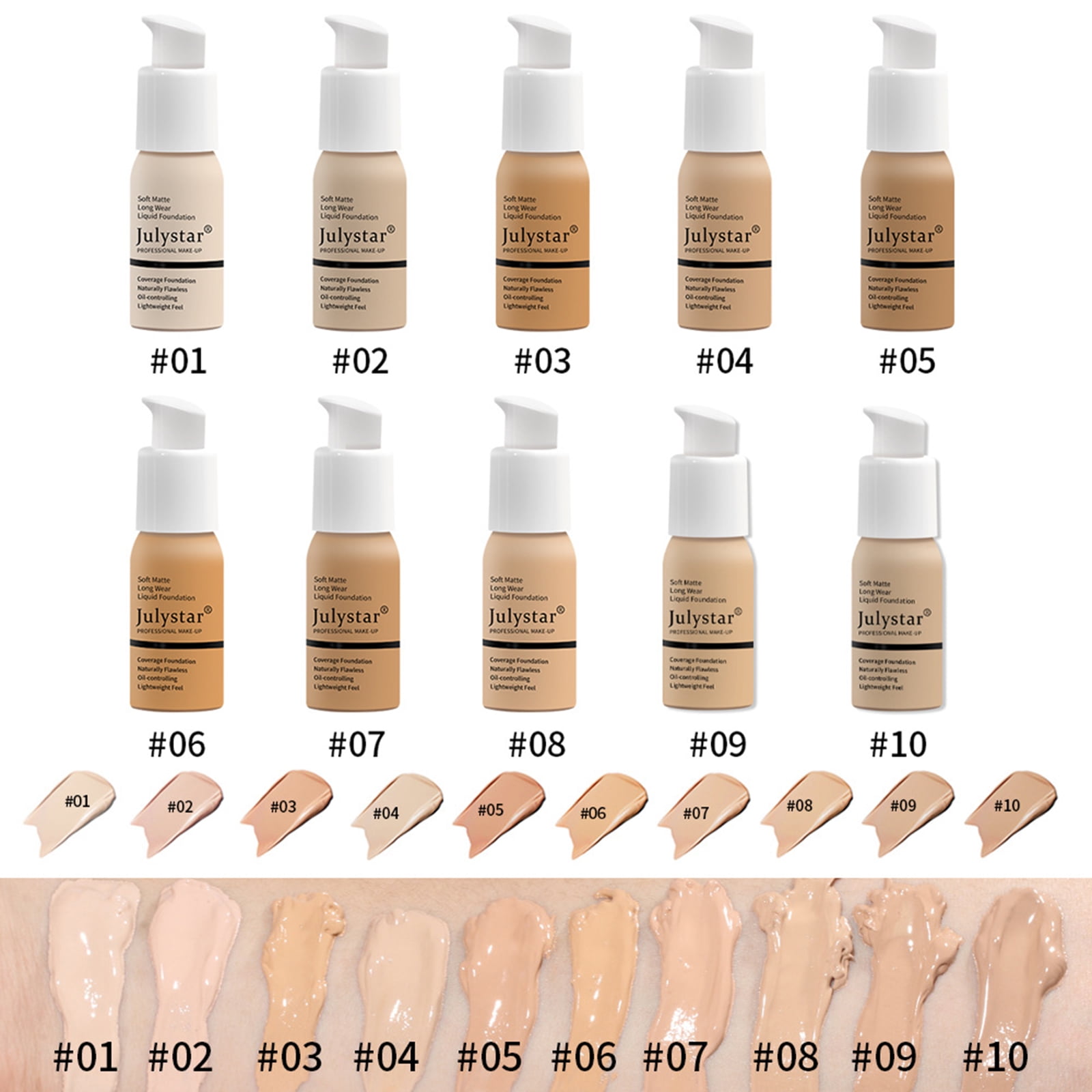 Matte Full Coverage Liquid Foundation - Lightweight Flawless Oil ...