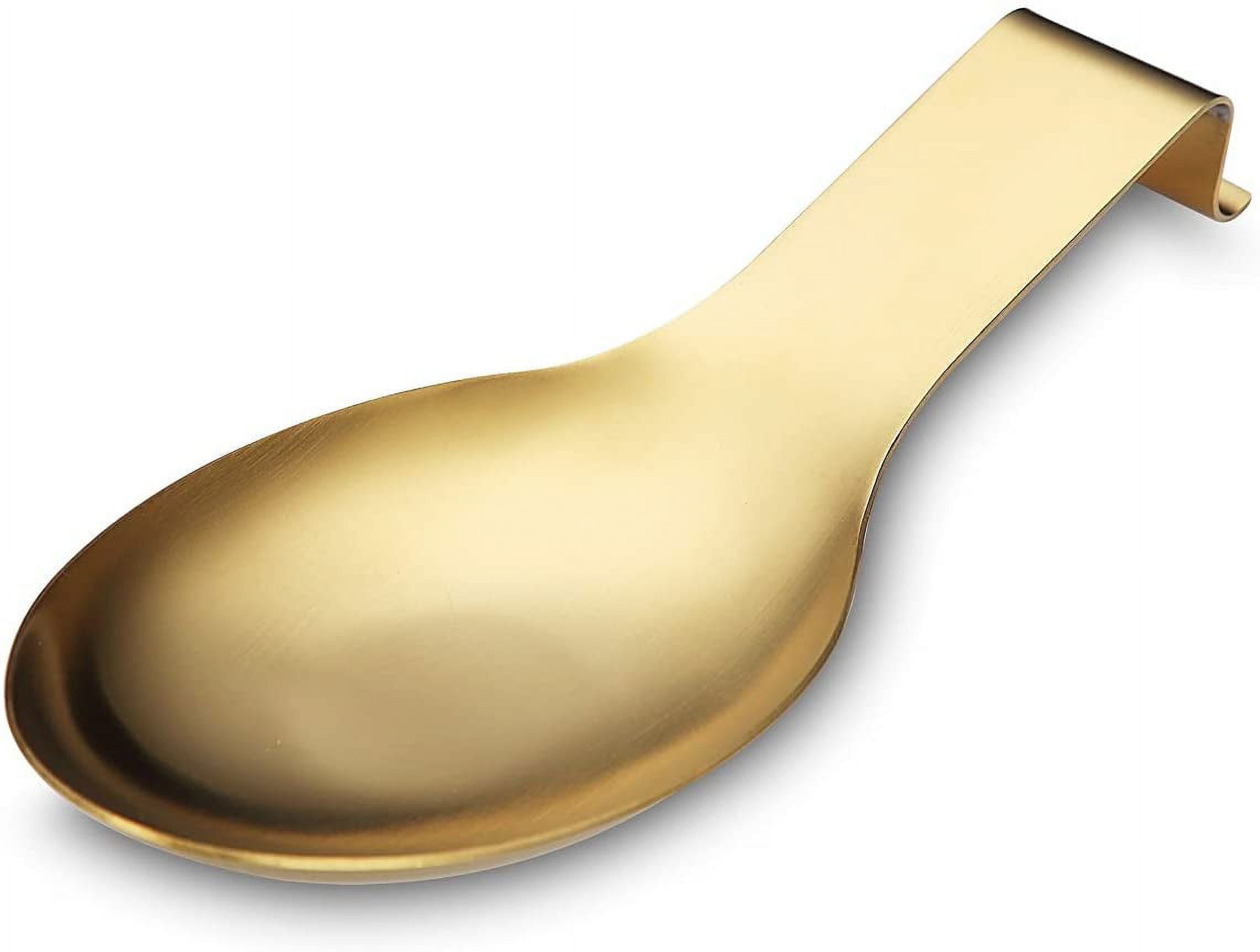 Matte Gold Spoon Rest, Stainless Steel Spoon Holder for Stove Top ...