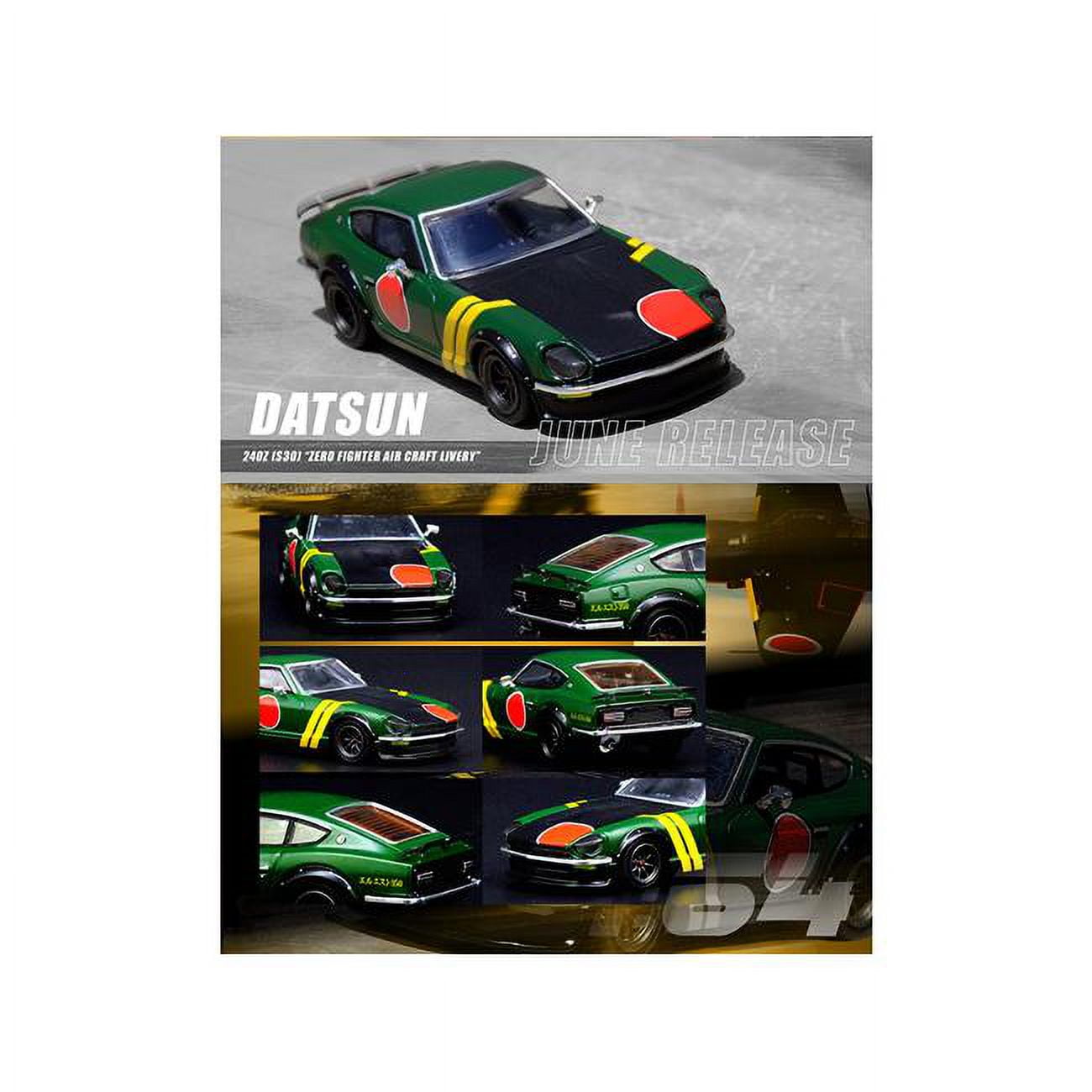 Matte Green with Yellow Stripes & Graphics 1 by 64 Scale Diecast Model ...
