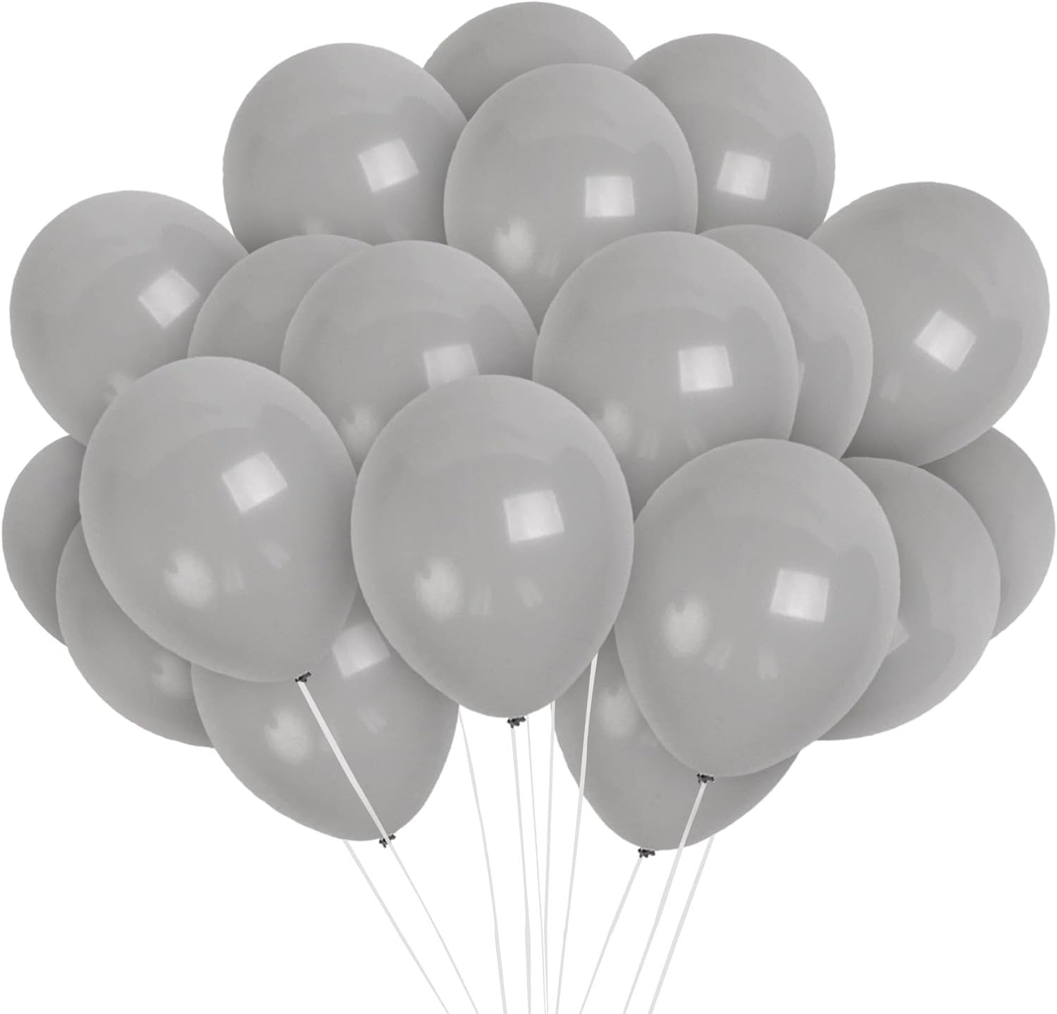 Matte Grey Balloons - 10 Inch Latex Balloons - 100 Pack - Walmart.com