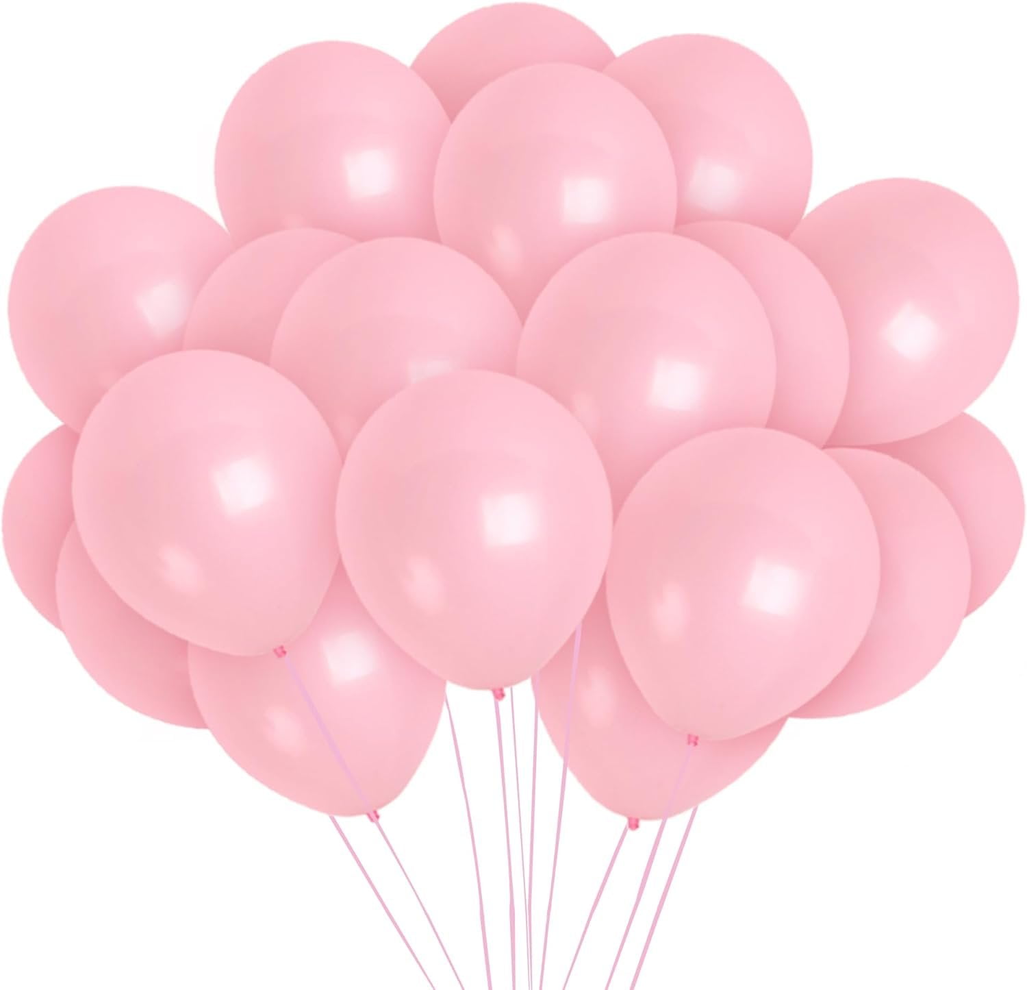 Matte Light Pink Balloons - 12 Inch Latex Balloons - 100 Pack - Walmart.com