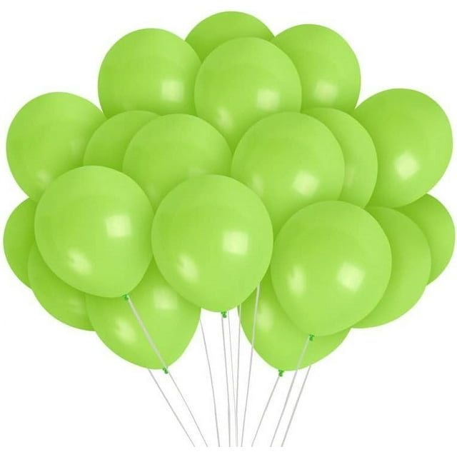 Matte Lime Green Balloons - 12 Inch Latex Balloons - 72 Pack - Walmart.com