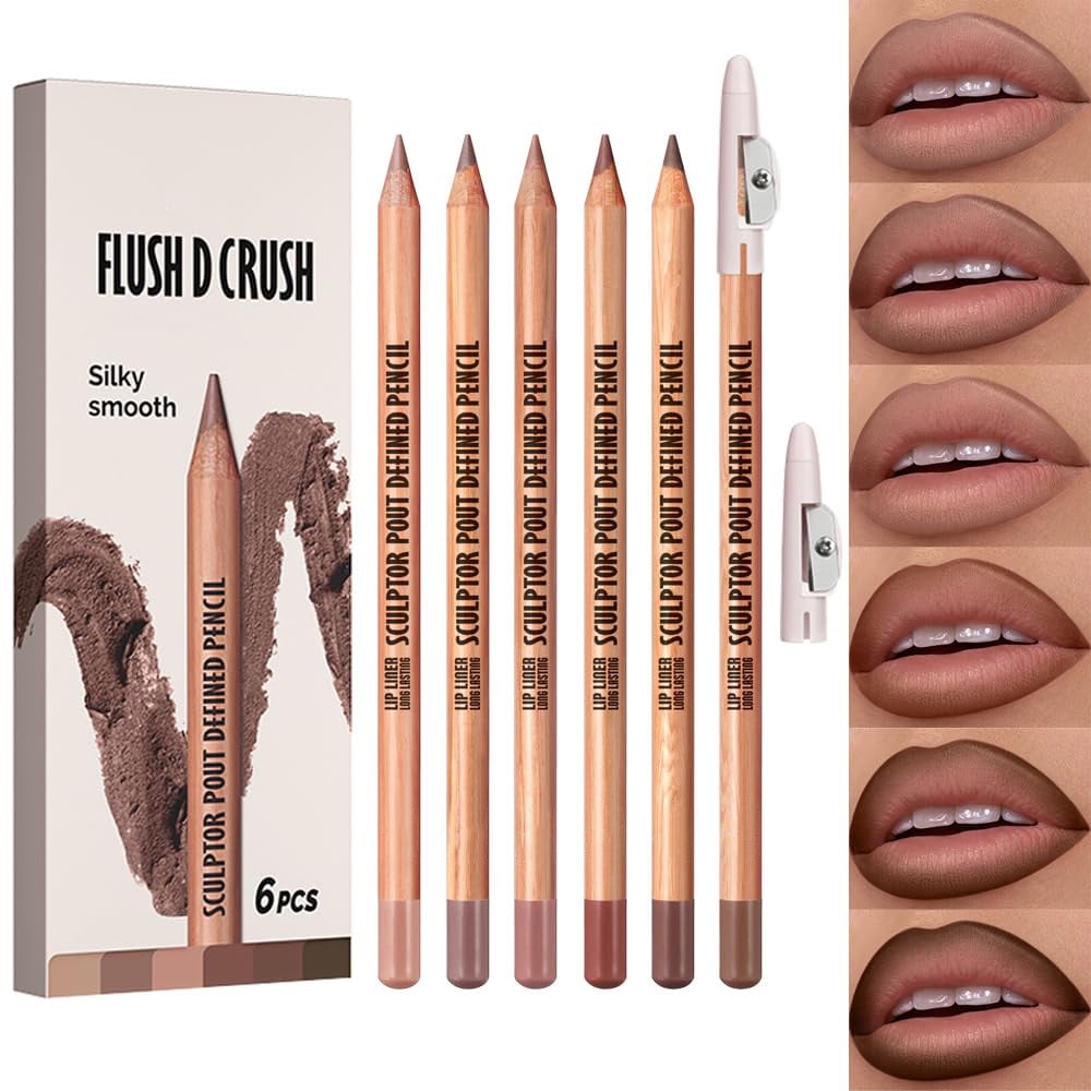Matte Lip Liner Set, Long-Lasting Lip Makeup Kit, High Pigmentation ...