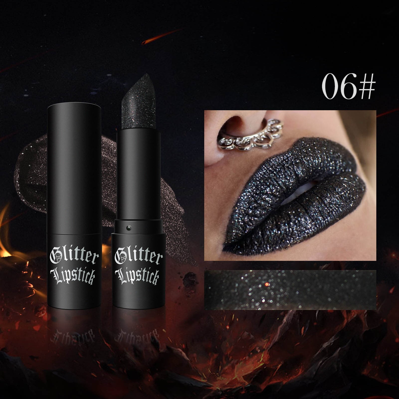 Matte Lipstick, Glitter Lipstick, Diamond Shiny Non-stick Cup Long ...