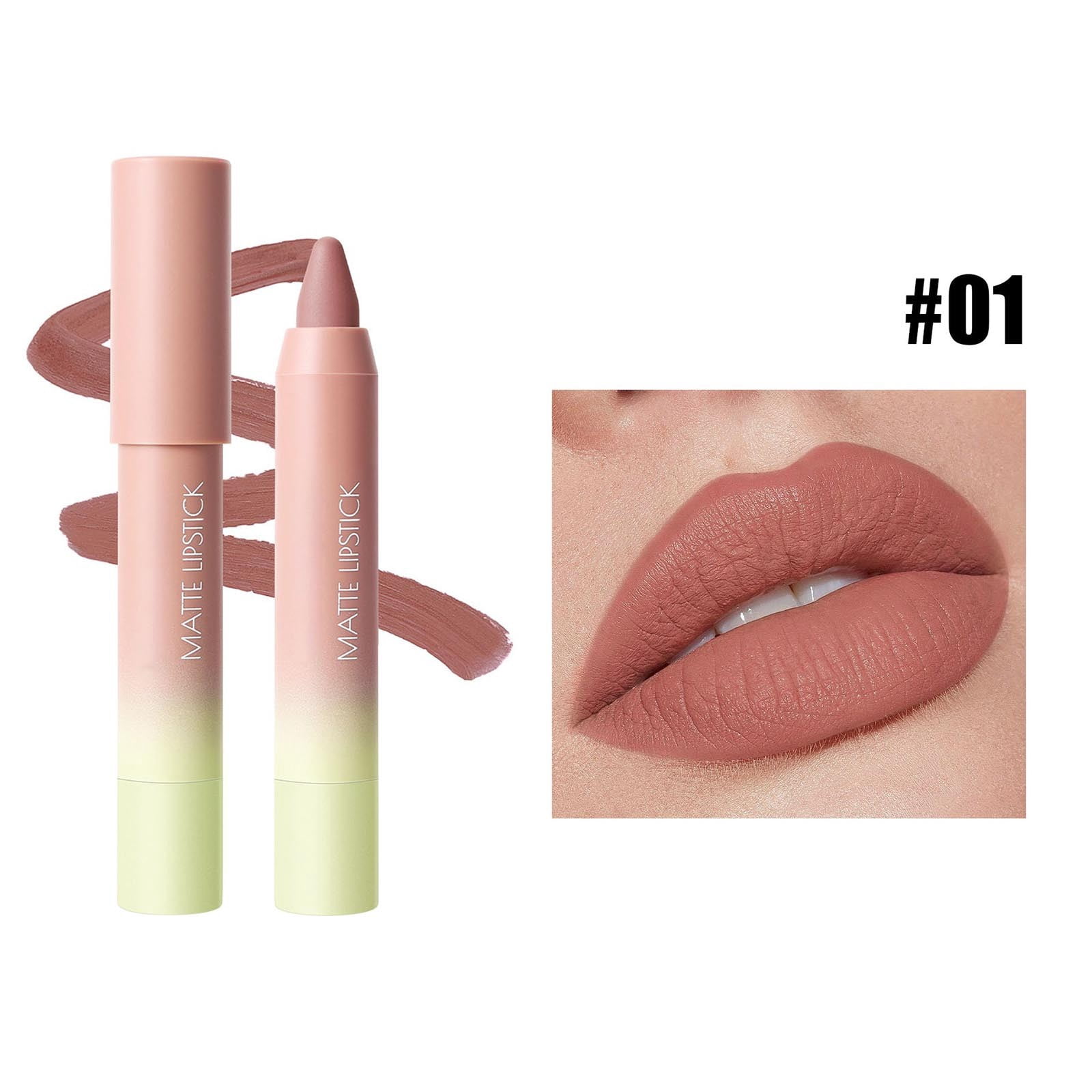 Matte Lipstick for Women, Ombre Matte Lip Lipstick Crayon Lip Liner ...