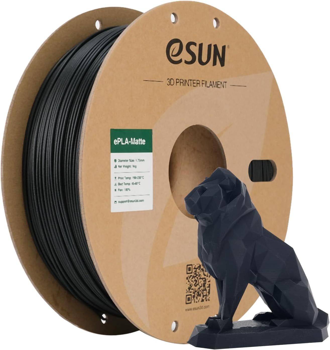 Matte PLA Filament 1.75mm, Matte 3D Printer PLA Filament, 1KG Spool 3D ...
