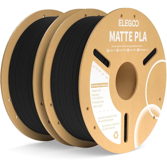 Matte PLA Filament Black 2KG, 1.75mm 3D Printer Dimensional Accuracy ...