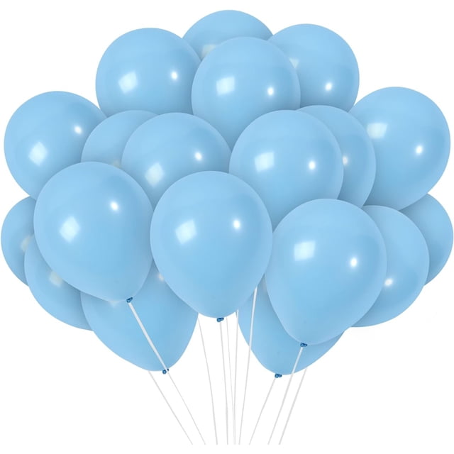 Matte Pastel Blue Balloons - 10 Inch Latex Balloons - 72 Pack - Walmart.com