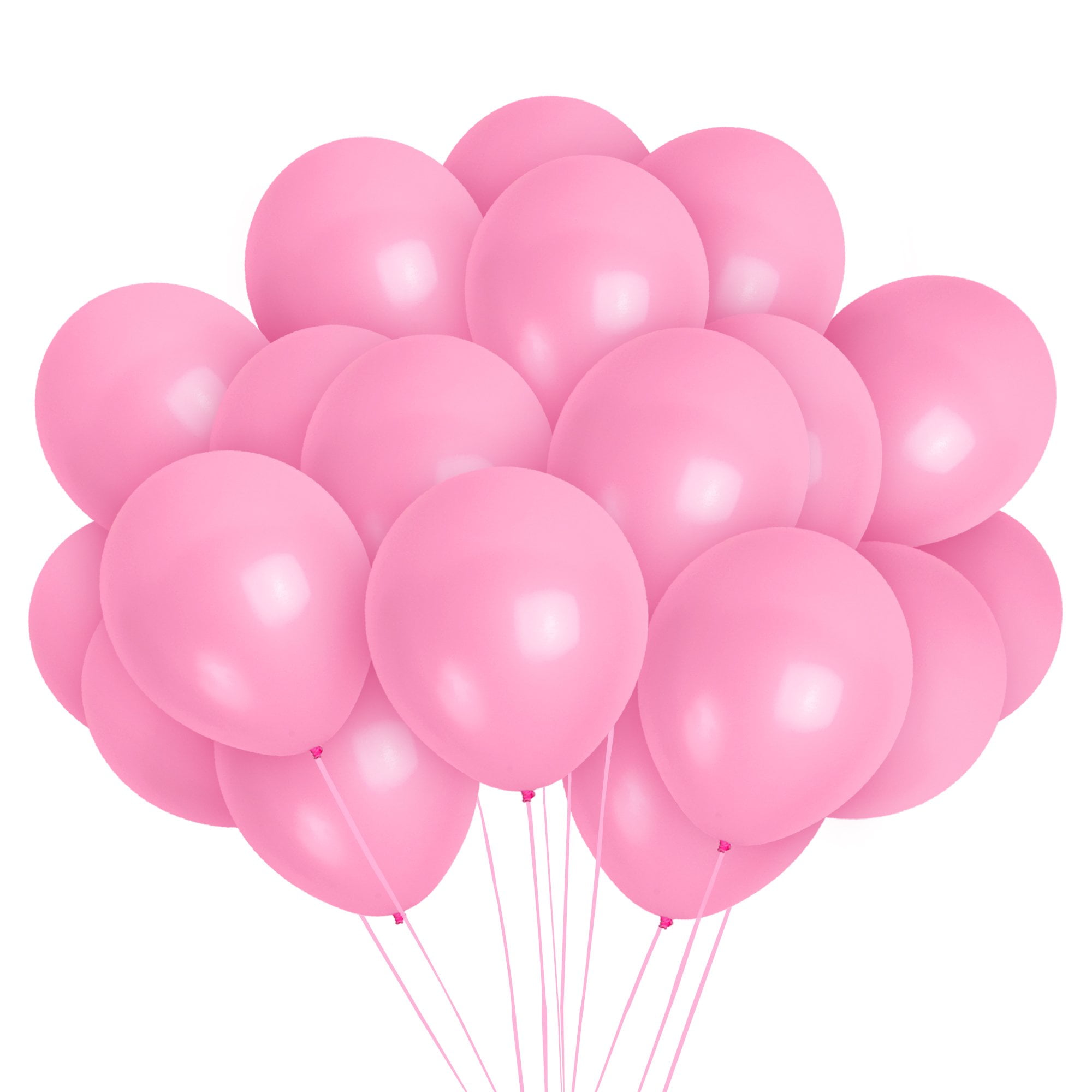 Matte Pink Balloons - 12 Inch Latex Balloons - 72 Pack - Walmart.com