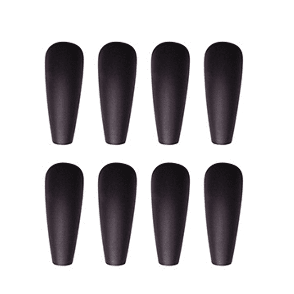 Matte Extra Long Ballerina Press On Nails Coffin False Nails Solid ...