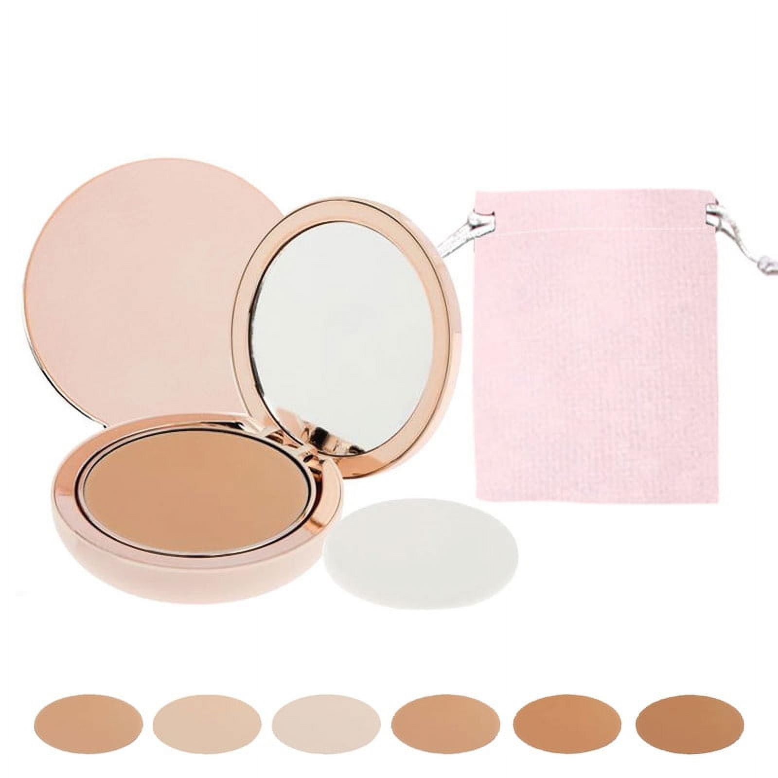 Matte Pressed Powder SPF 50+ with Pouch, Foundation Makeup Finishing ...