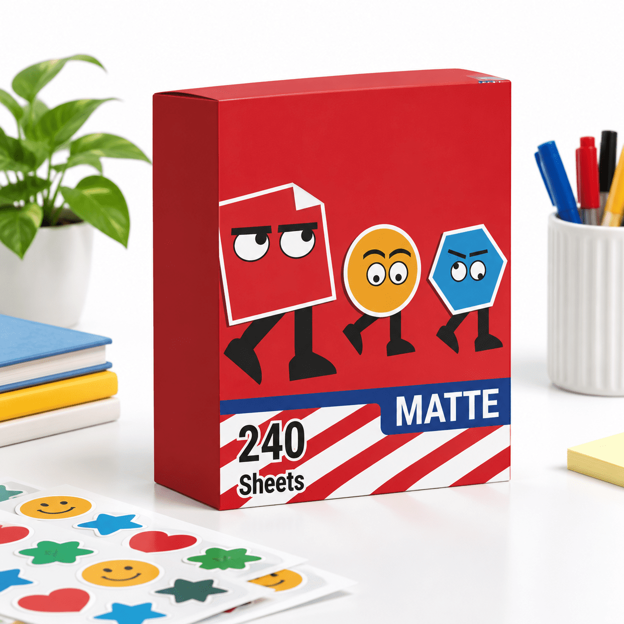 Matte Printable Vinyl Sticker Paper 240 Sheets White Bulk - Walmart.com