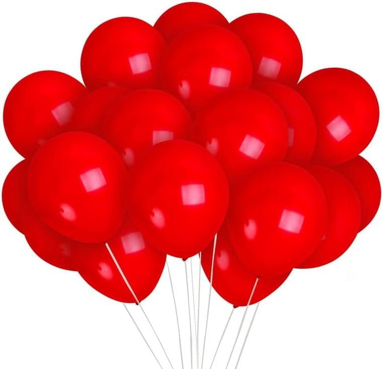 Matte Red Balloons - 12 Inch Latex Balloons - 100 Pack - Walmart.com