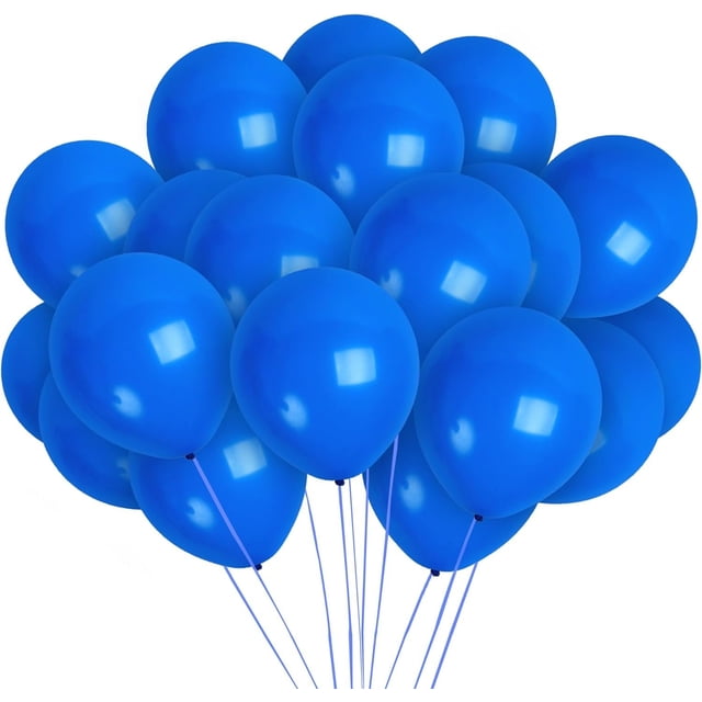 Matte Royal Blue Balloons - 12 Inch Latex Balloons - 100 Pack - Walmart.com