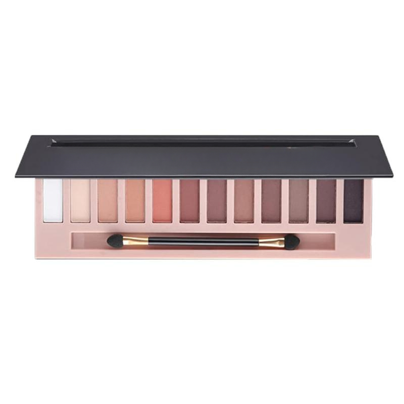 Matte + Shimmer Eyeshadow Palette Duo - 12 Vibrant Colors, Long-Lasting ...