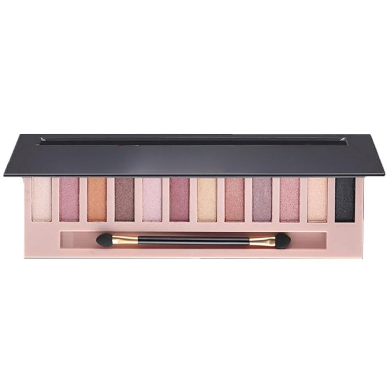 Matte + Shimmer Eyeshadow Palette Duo - 12 Vibrant Colors, Long-Lasting ...