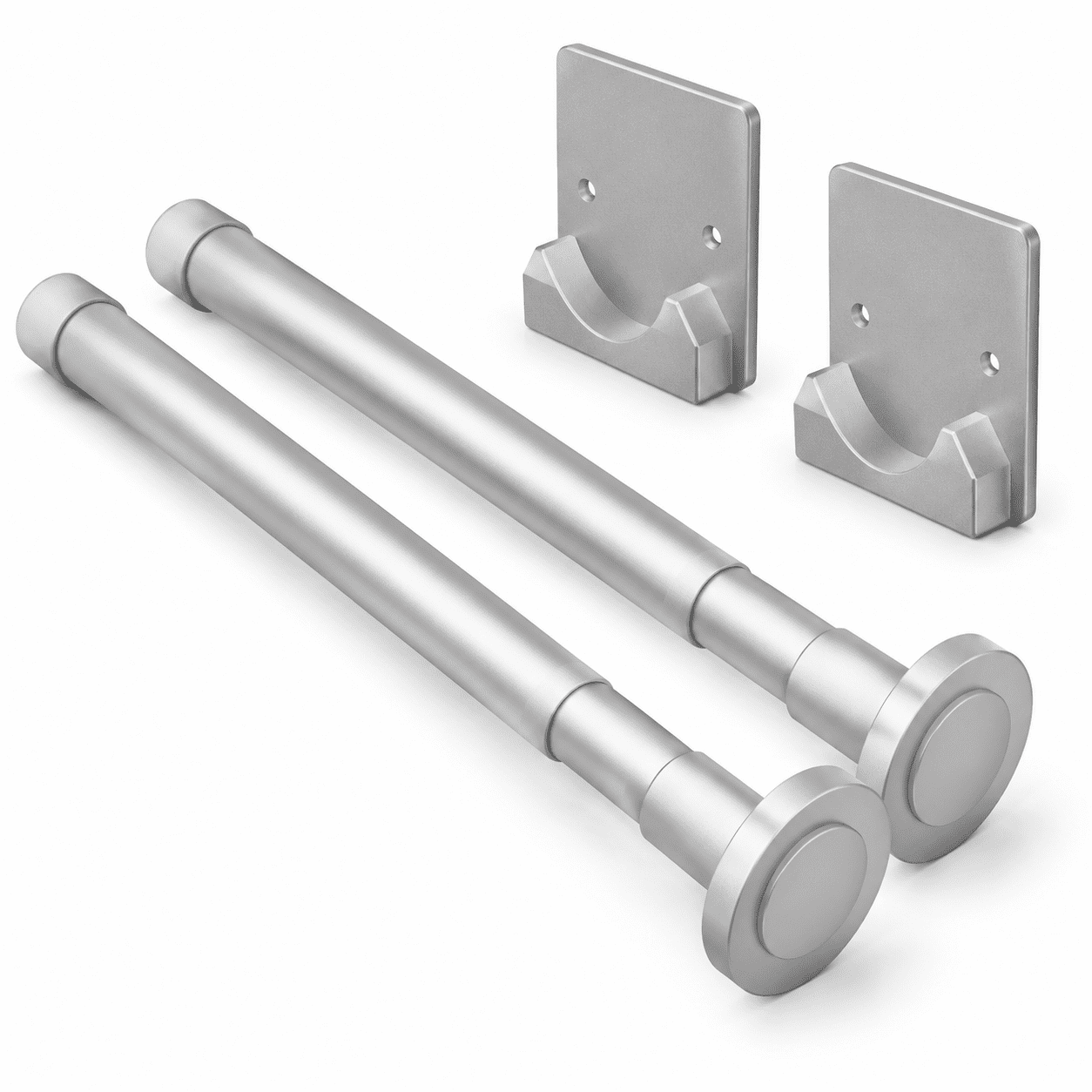 Matte Shower Curtain Rod 1 Inch Diameter Stainless Steel Adjustable ...