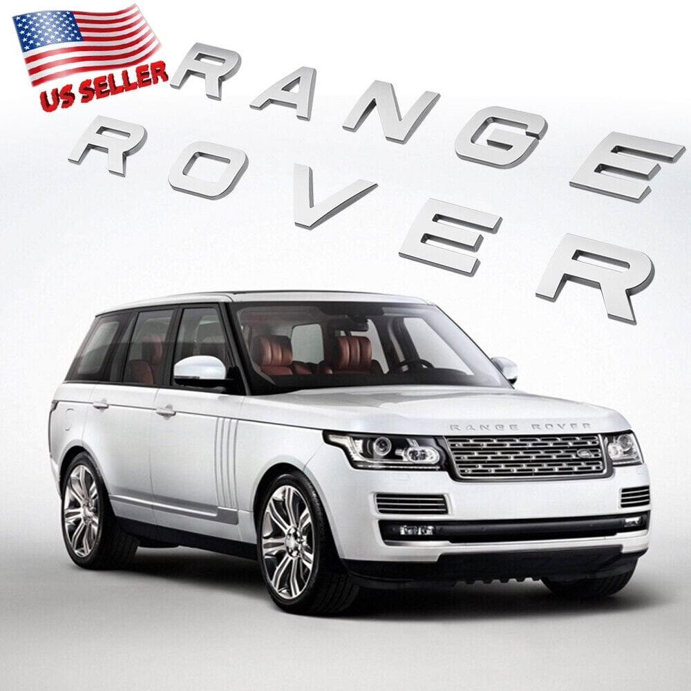 Matte Silver Emblem Badge for Range Rover Trunk Letters Decal Emblem ...