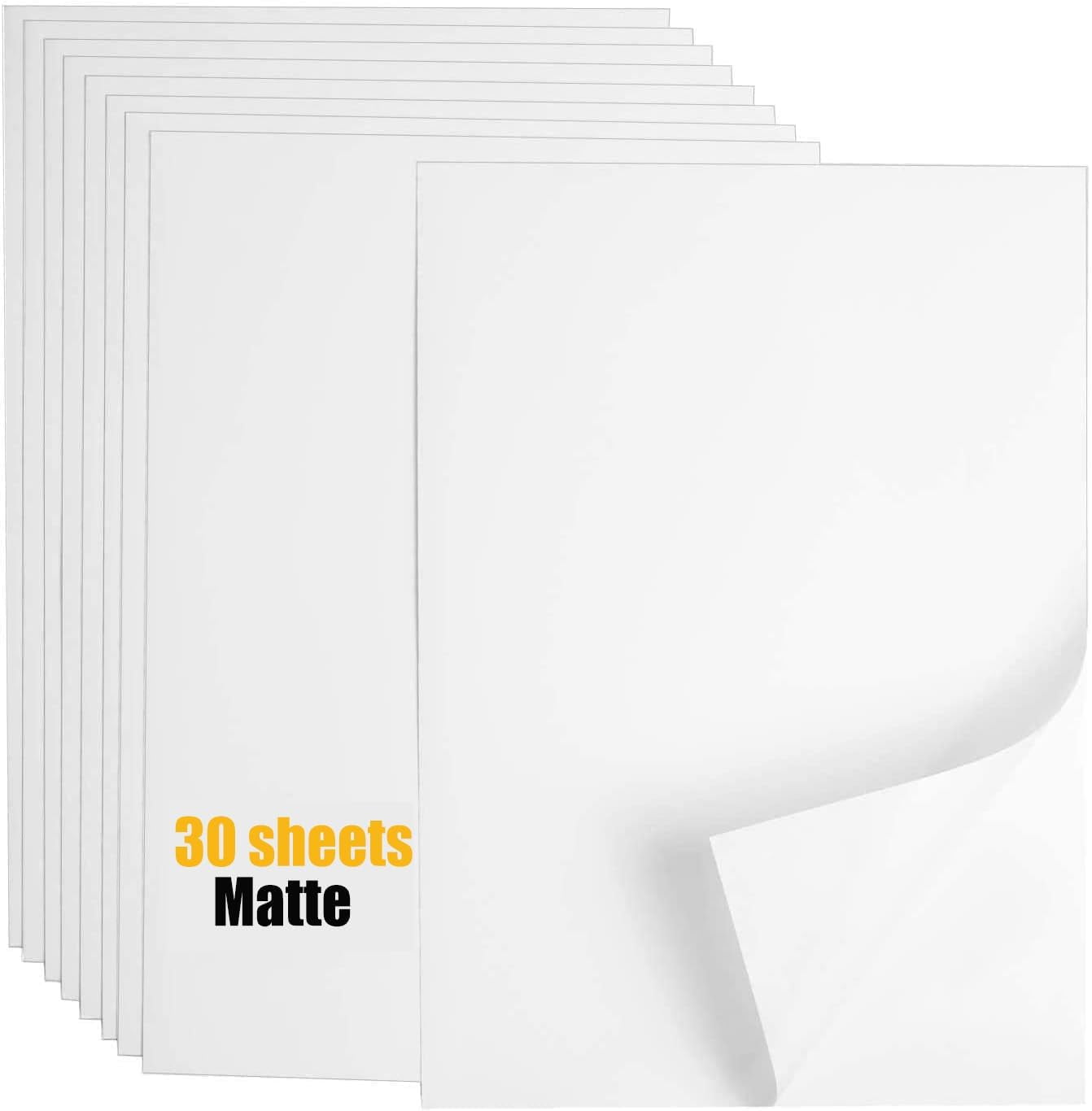 Matte Sticker Paper for Inkjet Printer, Printable Vinyl Sticker Paper ...