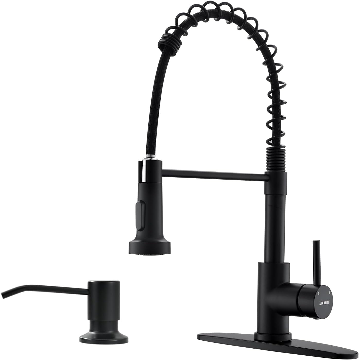 Matte Touchless Kitchen Faucet with Pull Down Sprayer - Motion Sensor ...