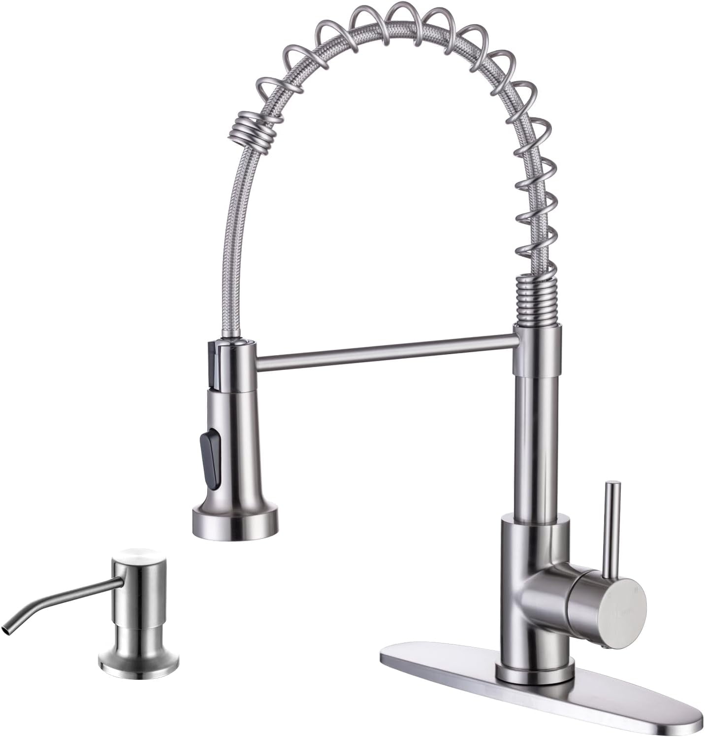Matte Touchless Kitchen Faucet with Pull Down Sprayer - Motion Sensor ...