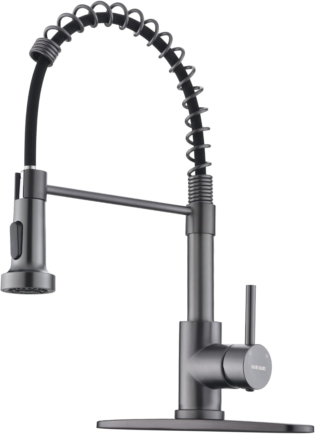 Matte Touchless Kitchen Faucet with Pull Down Sprayer - Motion Sensor ...
