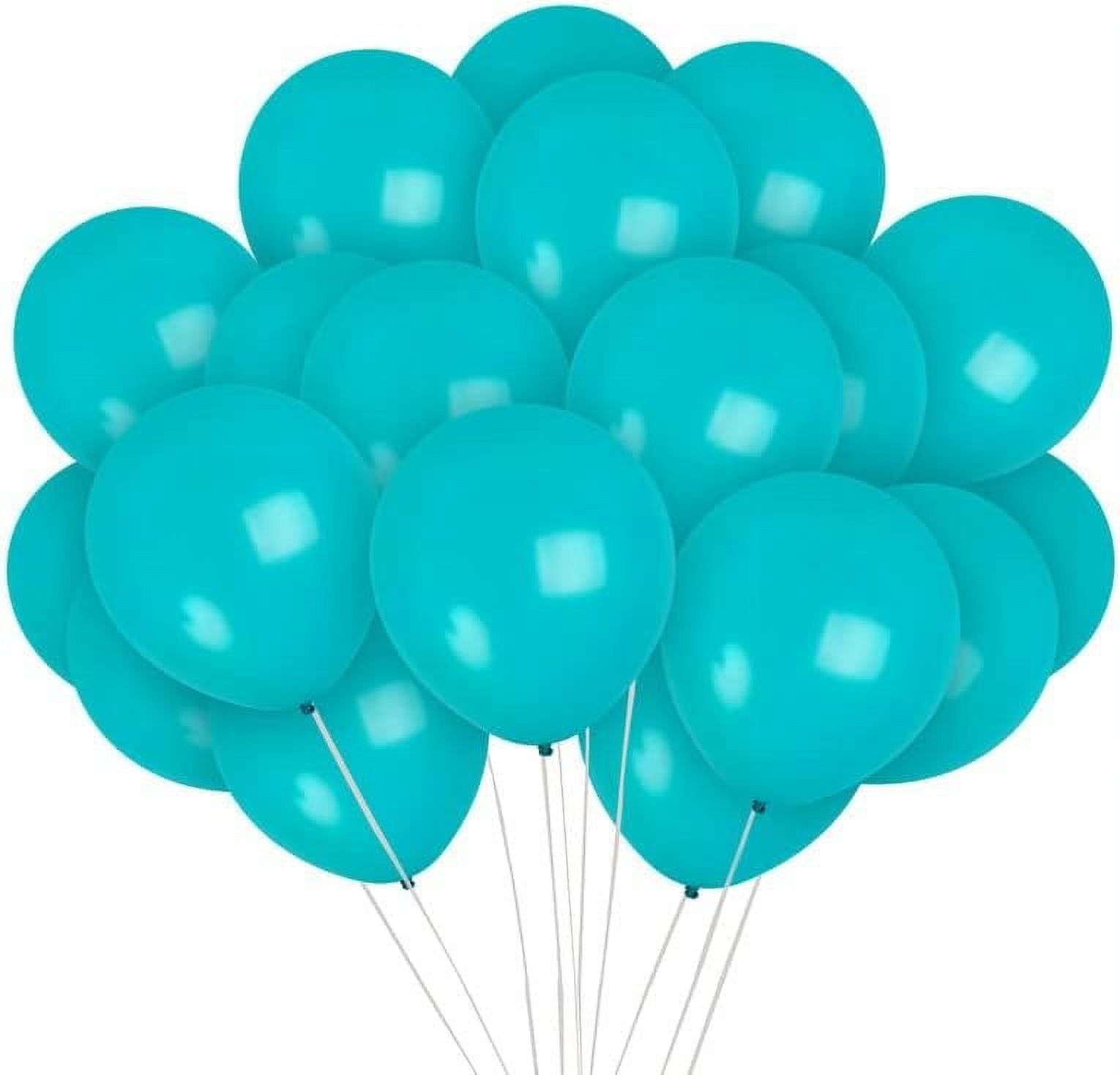 Matte Turquoise Balloons - 12 Inch Latex Balloons - 100 Pack - Walmart.com