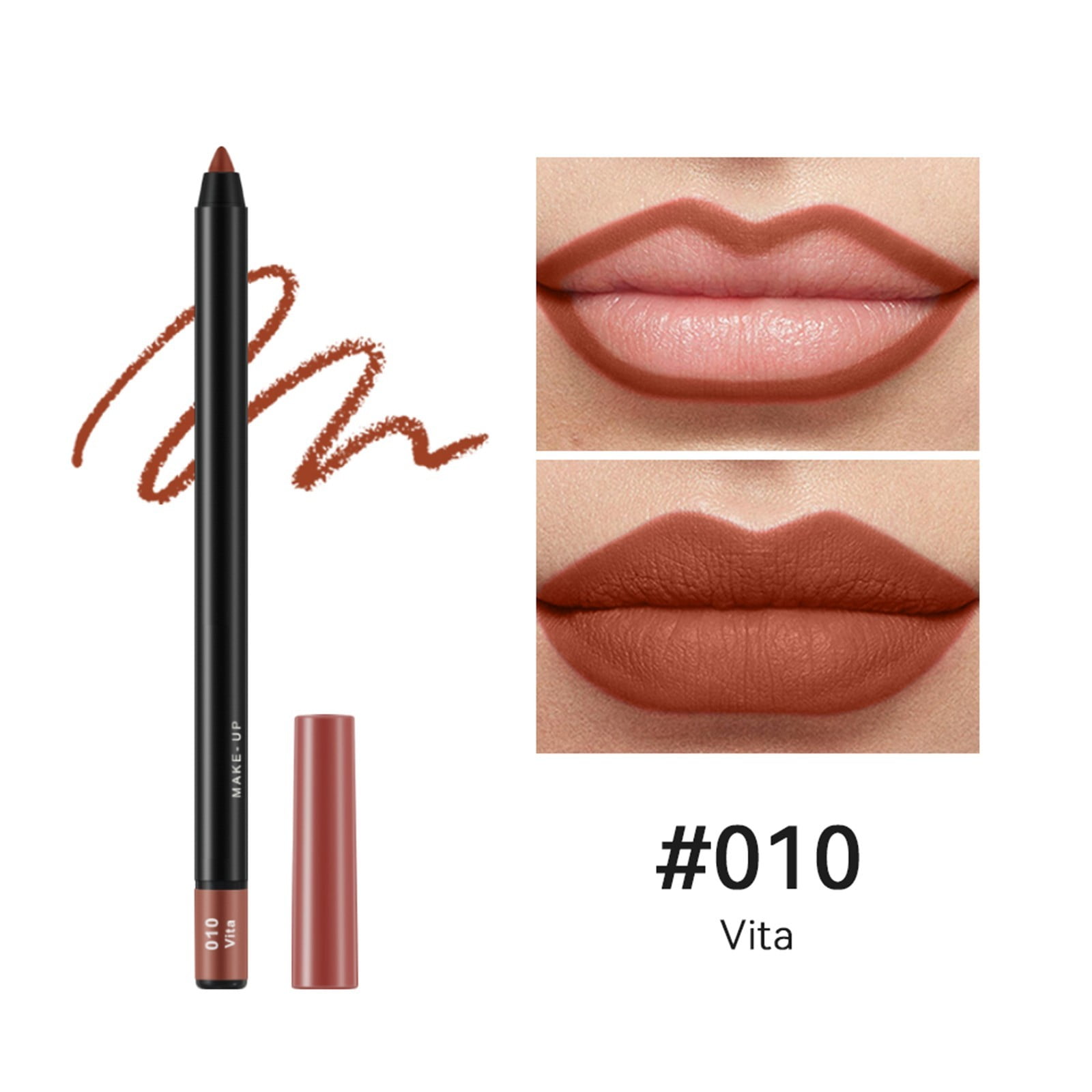 Matte Waterproof Lip Liner Pencil Set with 12 Colors, Non-Fade ...