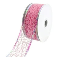 Homeford Iridescent Sheer Grosgrain Edge Wired Ribbon, 1-1/2-inch, 10 ...