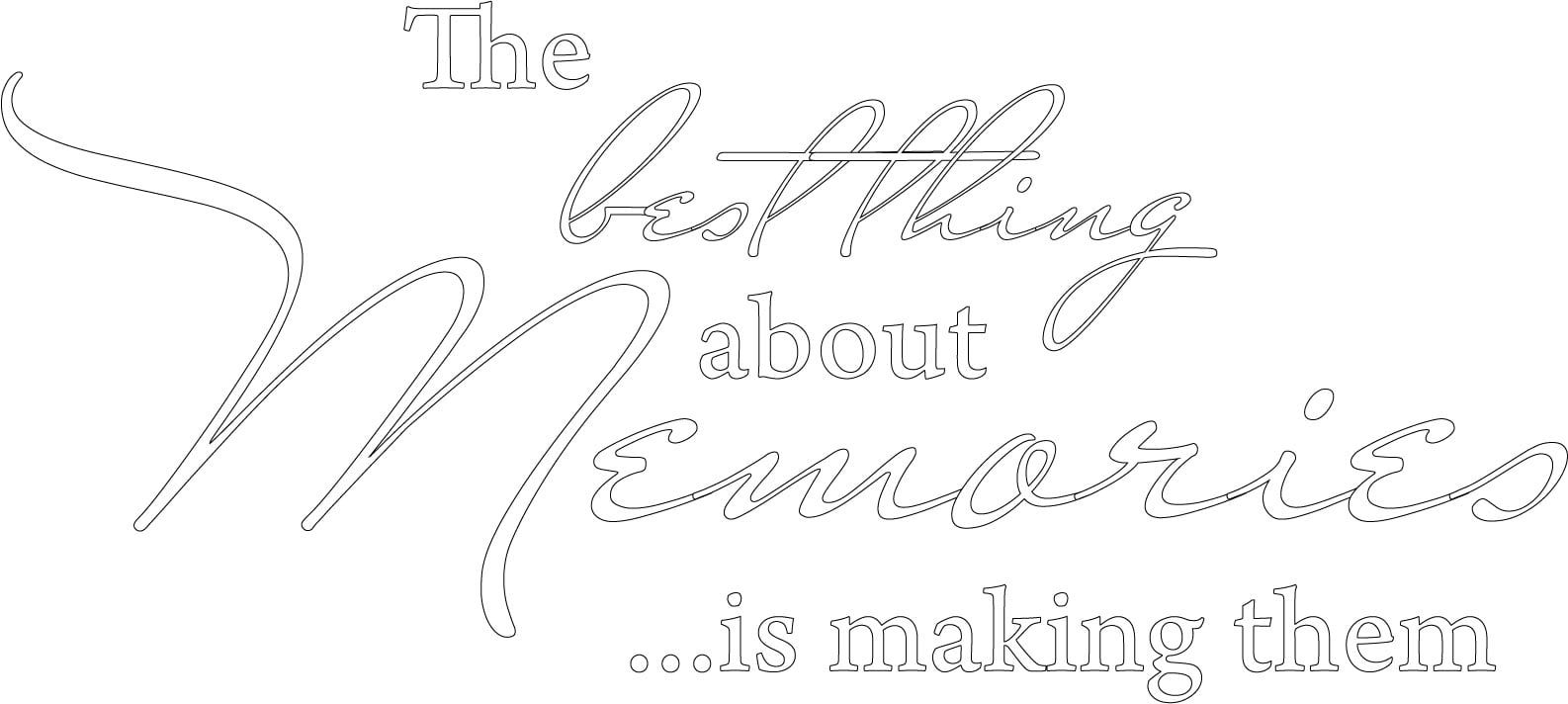 Matte White 22" x10" Decaltor BEST THING ABOUT MEMORIES Quotes Sayings ...