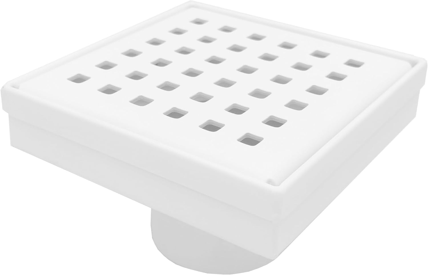 Matte White 4 Inch Stainless Steel 2 Inch Shower Drain Kit Shower ...