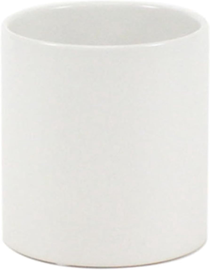 Matte White Ceramic Cylinder Vase Width 3.75" Height 4", Flower ...