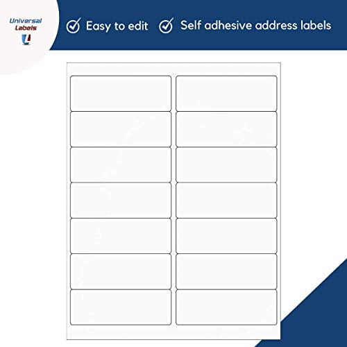 Matte White Shipping Labels 1-1/3” x 4” inch | Full Sheet Address ...