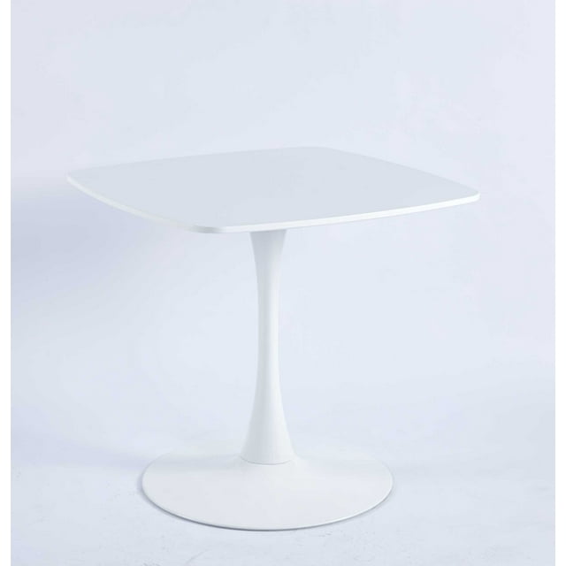 Matte White Square Dining Table, 31.5" Tulip Table Kitchen Dining Table ...