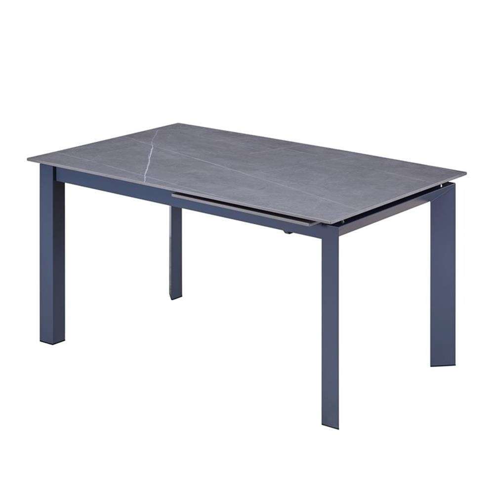 Matte gray ceramic top and gray legs extension table - Walmart.com