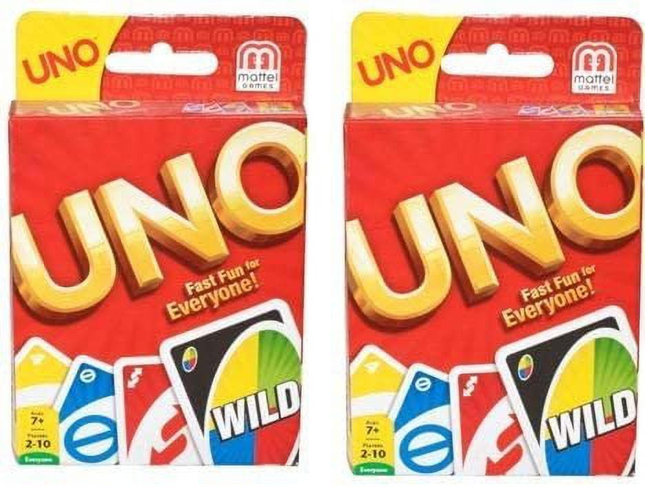Mattel Uno Card Game 2 Pack, Classic, Colorful, Durable, Economical ...
