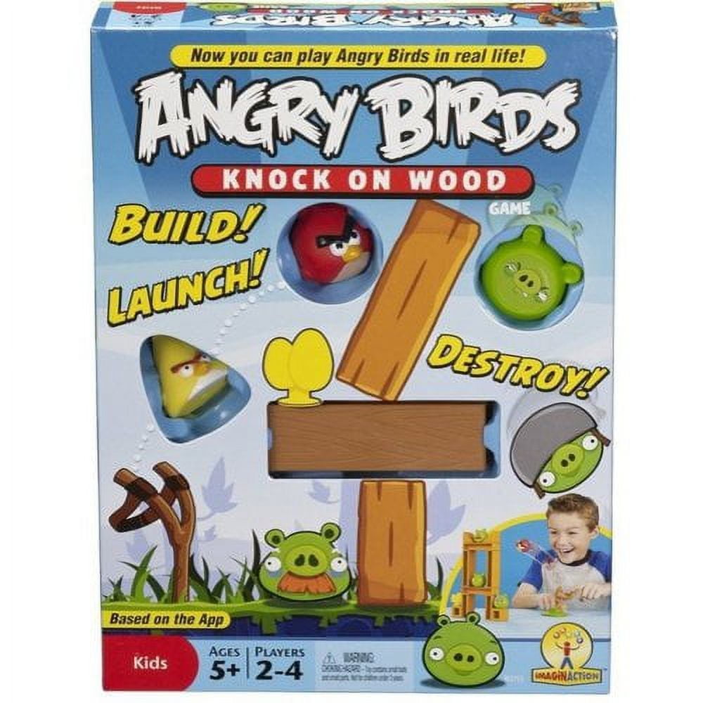 Mattel Angry Birds Knock on Wood Game, 2 to 4 Players, Ages 5Y+, Board ...
