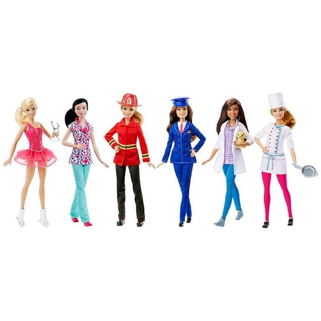 Mattel Barbie Careers Core Doll Assortment - Pack of 6 - Walmart.com