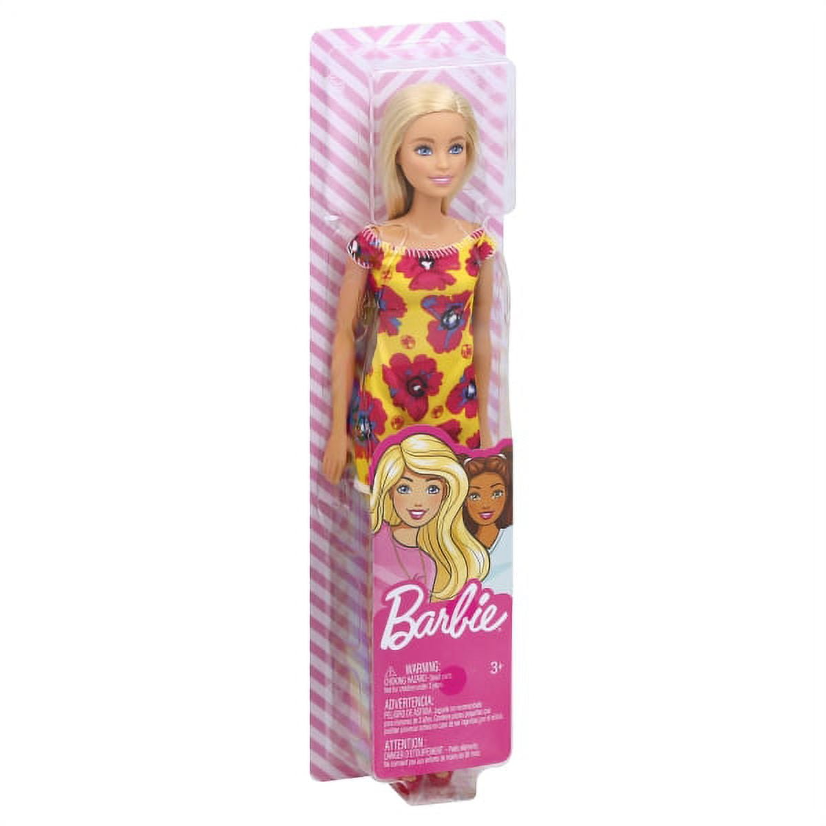 Mattel - Barbie Doll - FLORAL DRESS (Yellow) - Walmart.com