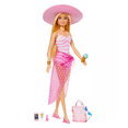 Mattel Barbie Doll with Bathing Suit, Swimwear and Beach-Themed ...