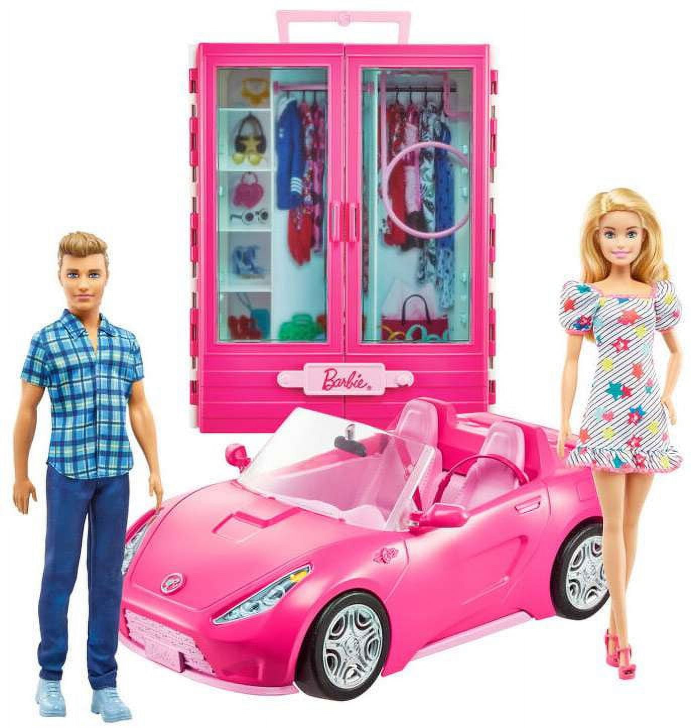Mattel Barbie & Ken Ultimate Closet with Convertible Pink Doll Playset ...