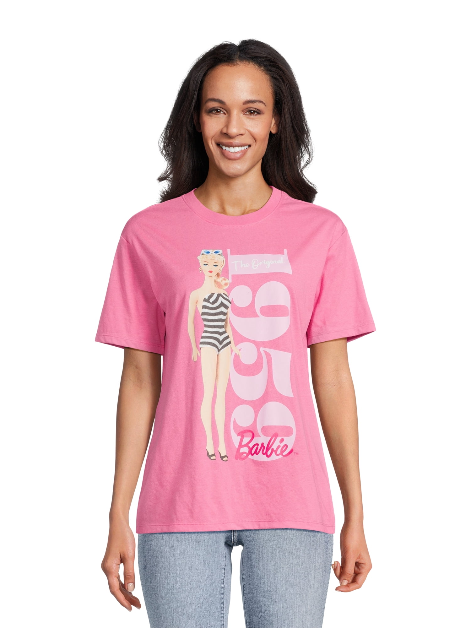 Mattel Barbie Original Juniors Short Sleeve Graphic T-Shirt, Sizes XS ...