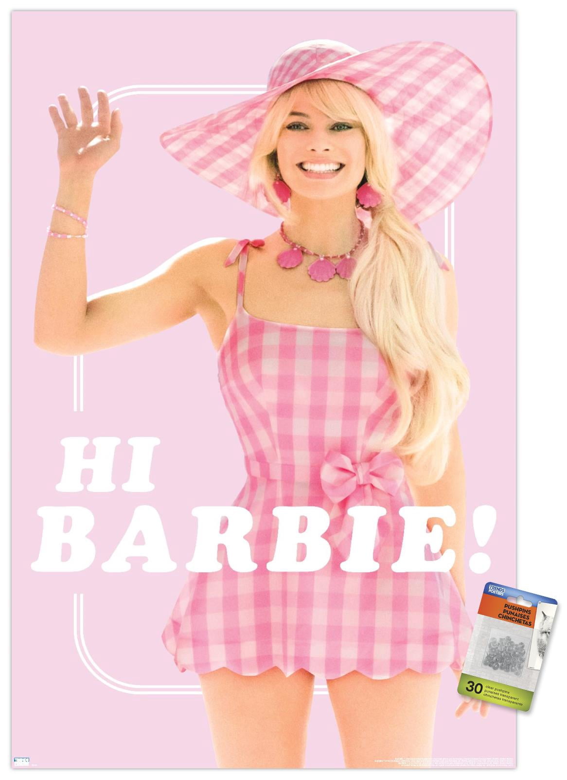 Mattel Barbie: The Movie - Hi Barbie Wall Poster with Push Pins, 22.375 ...