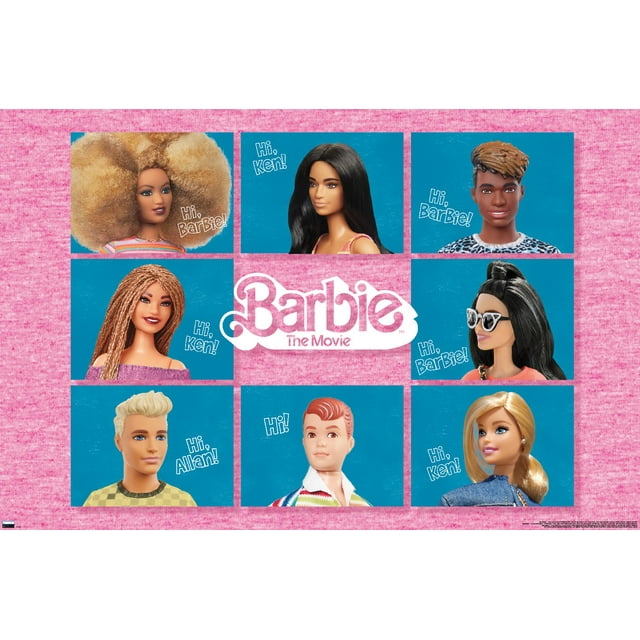 Mattel Barbie: The Movie - Hi Grid Wall Poster, 14.725" x 22.375 ...